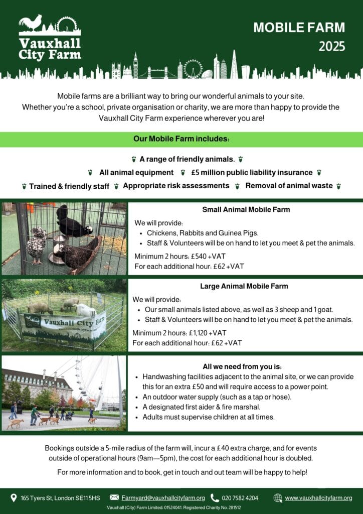 Mobile Farms - Vauxhall City Farm